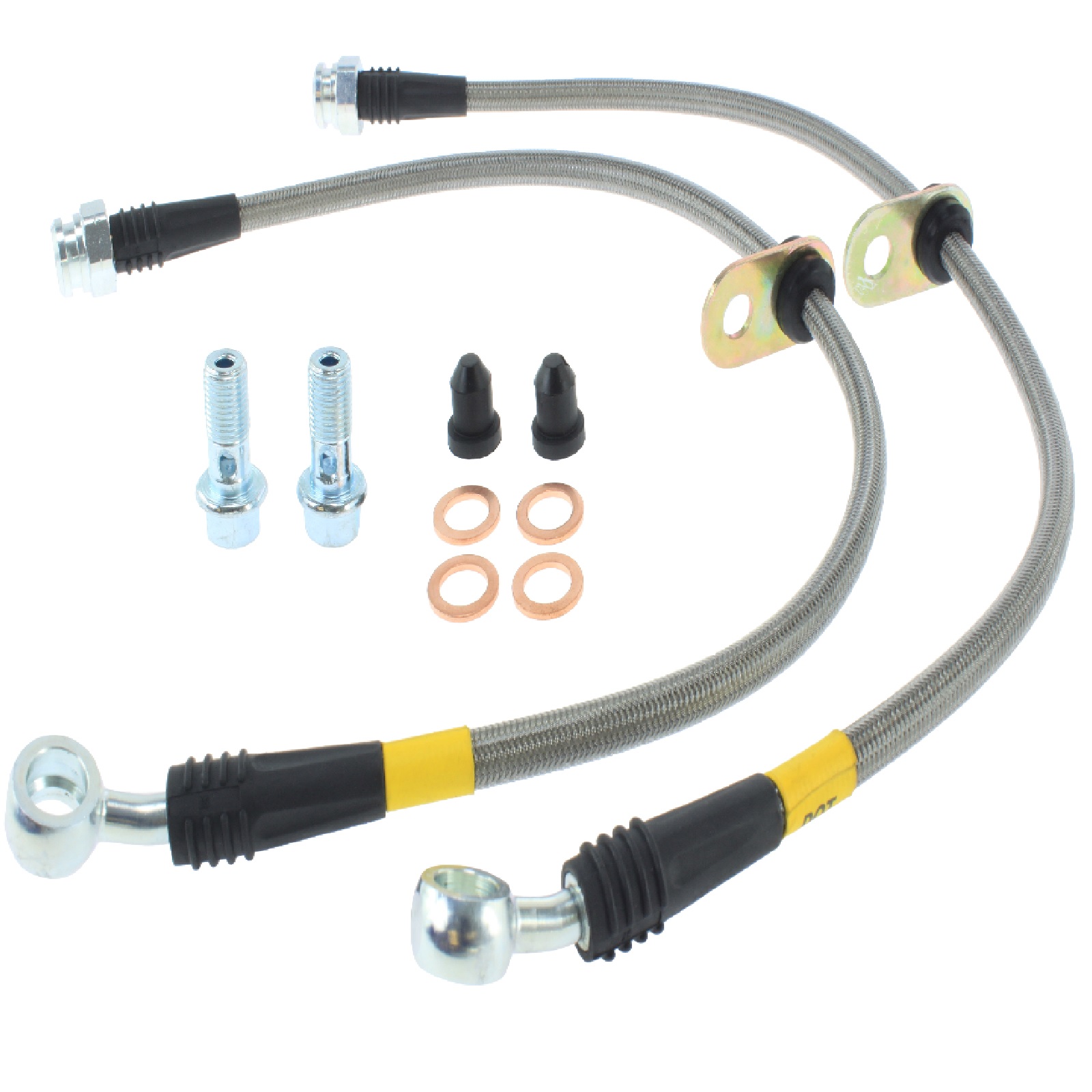[FRONT + REAR SET] STOPTECH Stainless Steel Brake Lines (hose) STL27829 ...